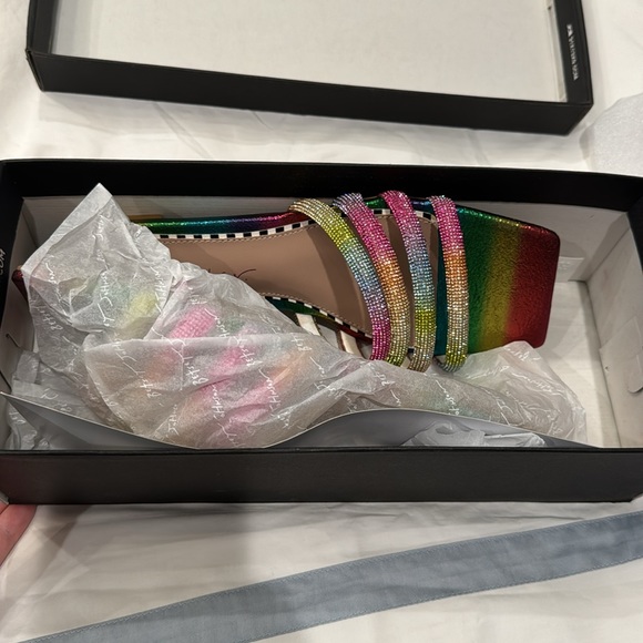 Betsey Johnson | Shoes | Life In Shimmering Technicolor Slide Sandal ...